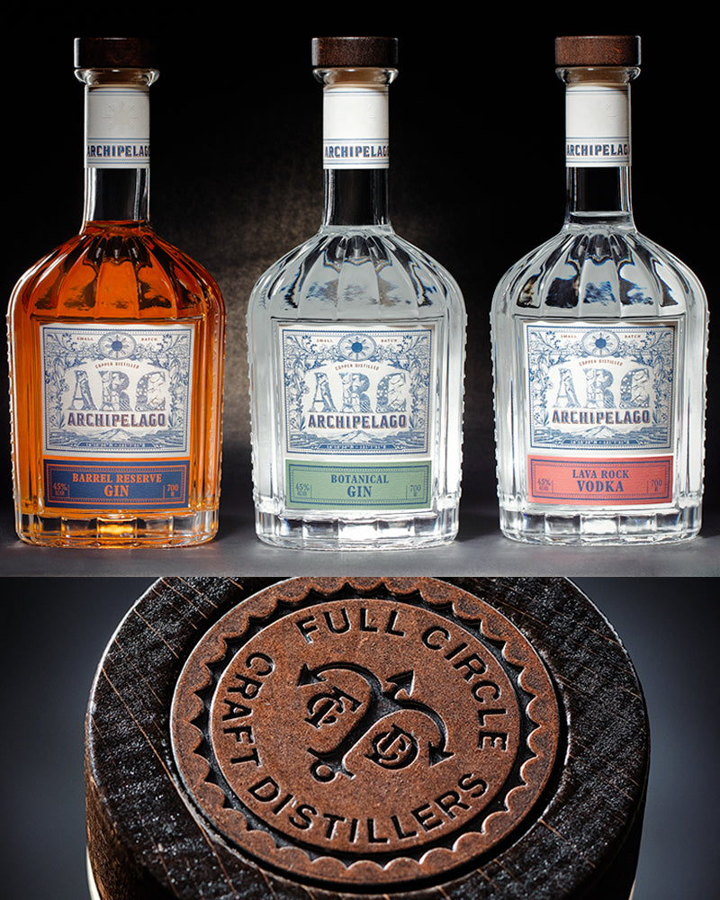 Archipelago Gin & Vodka (Botanical, Lava Rock Vodka, Barrel Reserve, B ...
