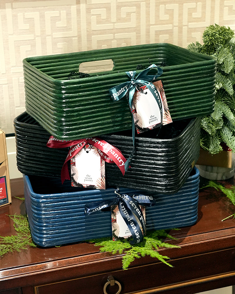 TSP x C&C Rattan Hamper / Organizer (Jet Black, Forest Green, Midnight ...